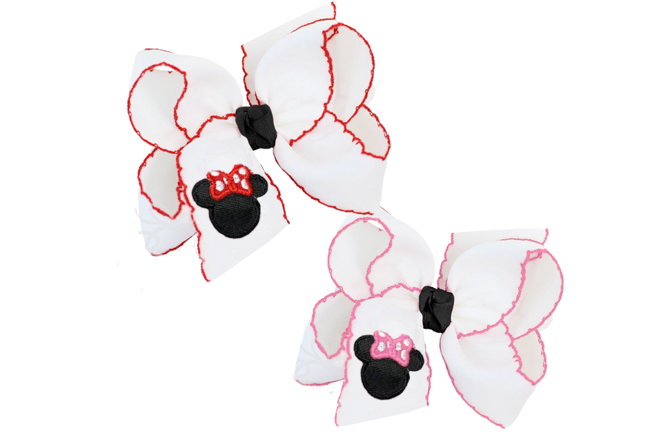 EMBROIDERED FIGURE ON CROCHET EDGE BOWS – Tribute Clothing Co