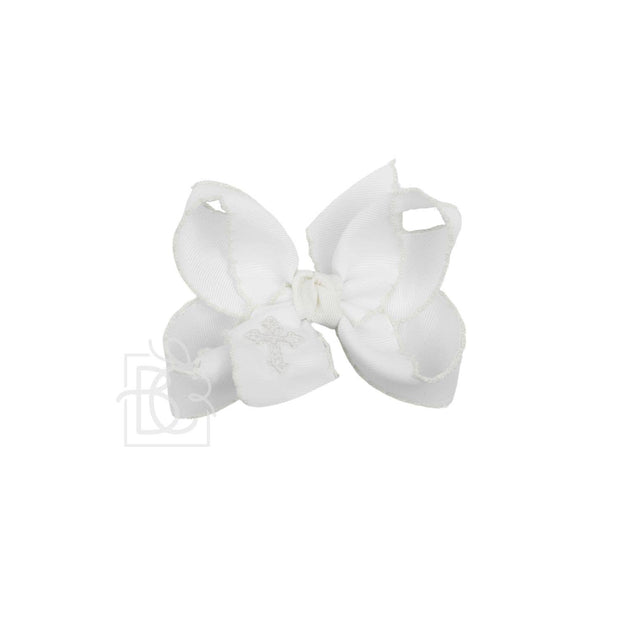 EMBROIDERED CROSS CROCHET EDGE BOWS – Tribute Clothing Co